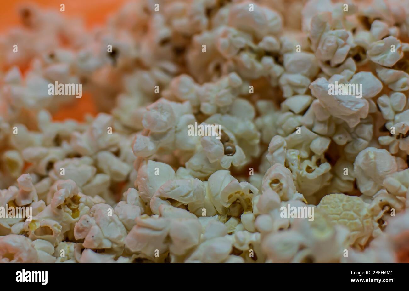 Popcorn Close Up Stock Photo - Alamy