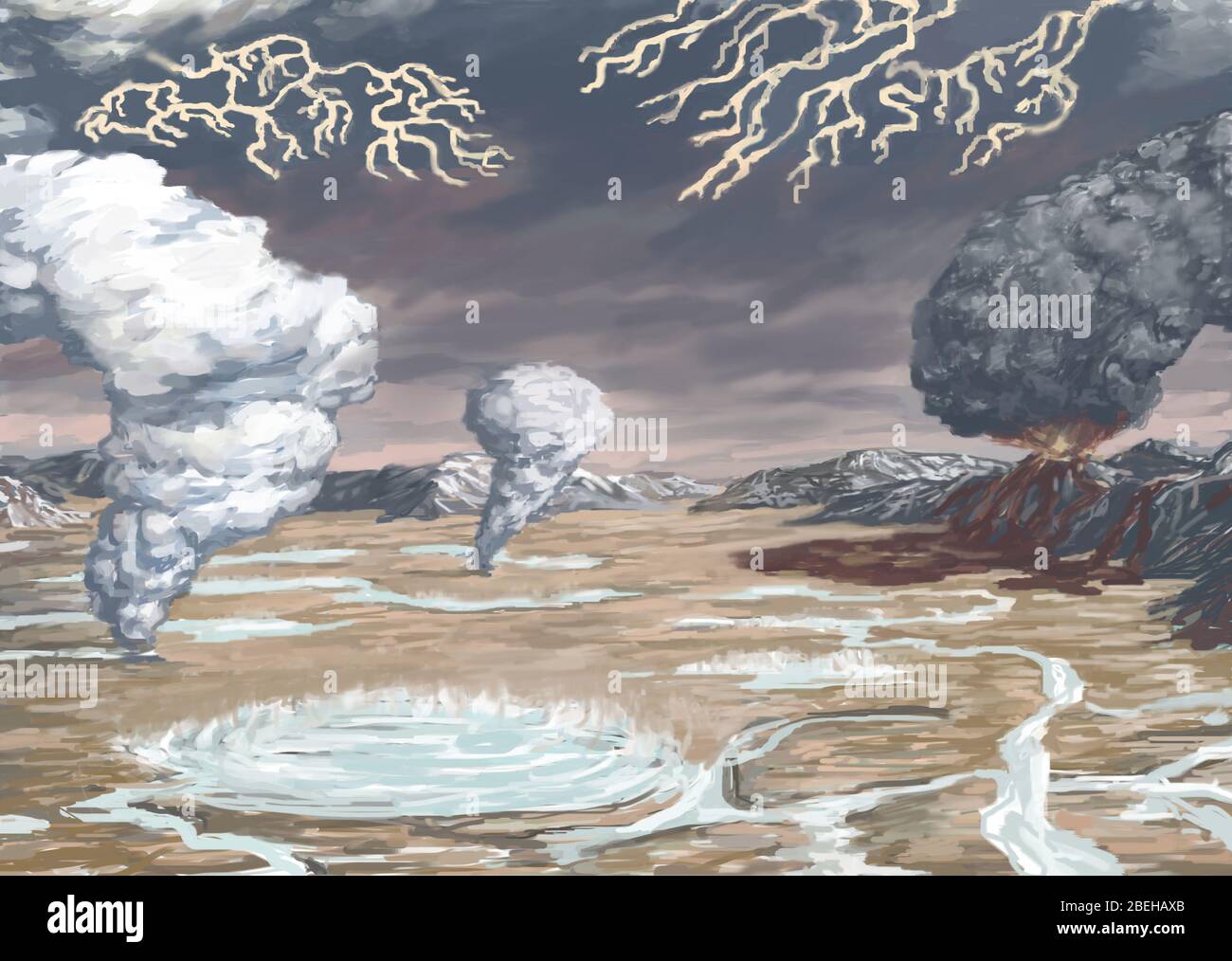 Earth's Origin, Illustration Stock Photo - Alamy