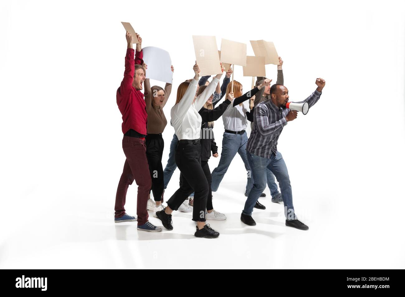 Angry men shouting group Cut Out Stock Images & Pictures - Alamy