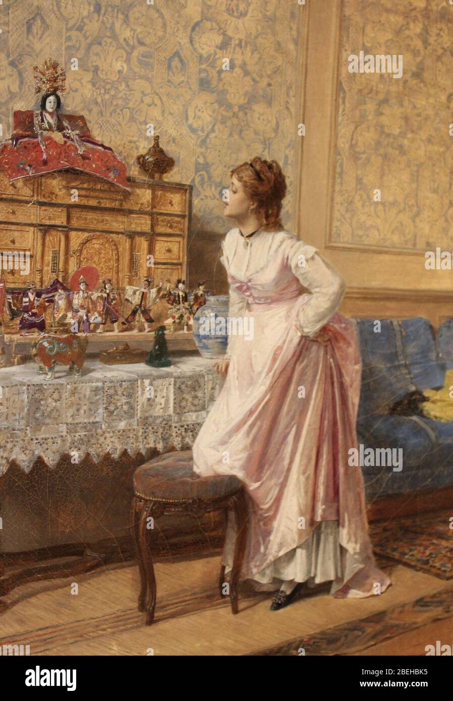 Her Japanese Dolls by Adrien Moreau Stock Photo - Alamy