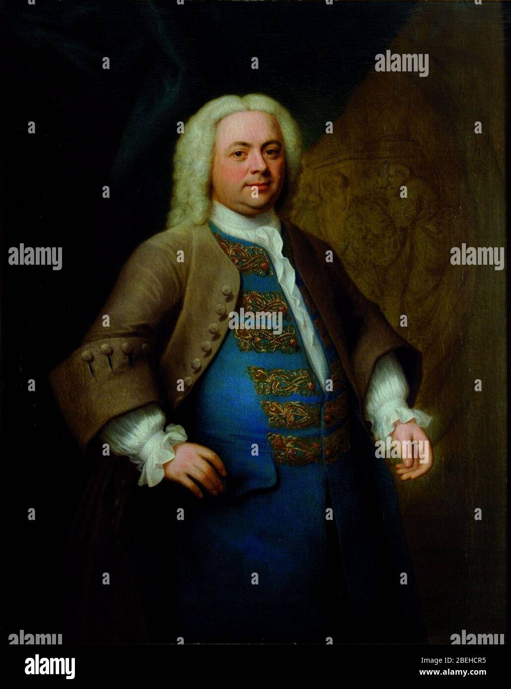 John Theodore Heins - Portrait of George Frideric Handel (c.1740 Stock ...
