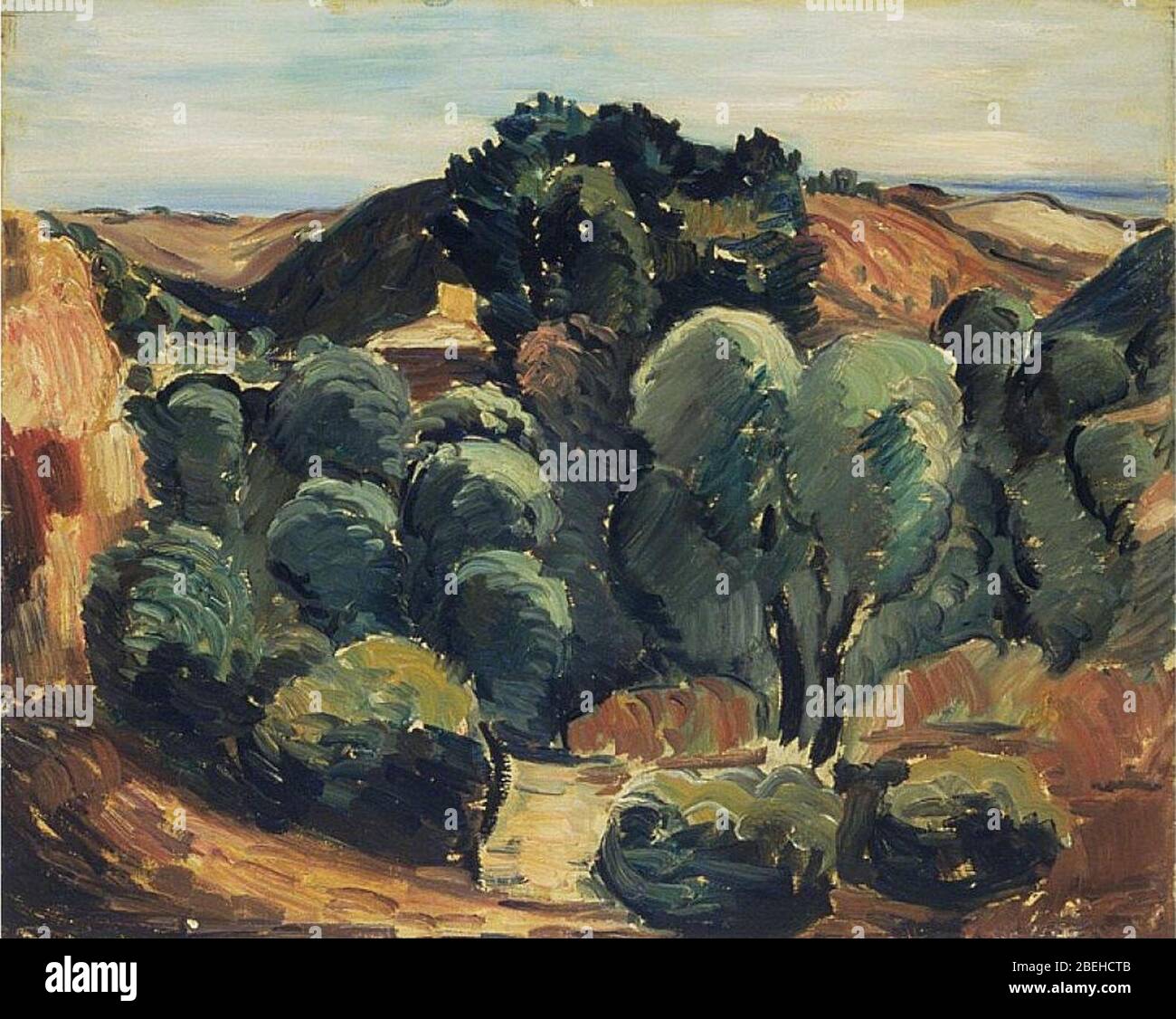 Landscape by Marsden Hartley Stock Photo - Alamy