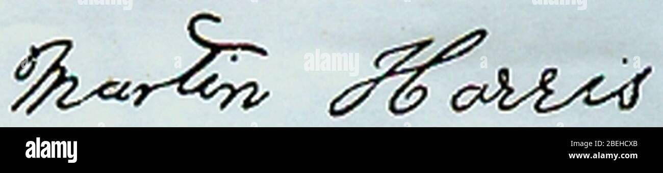 Martin Harris signature Stock Photo - Alamy