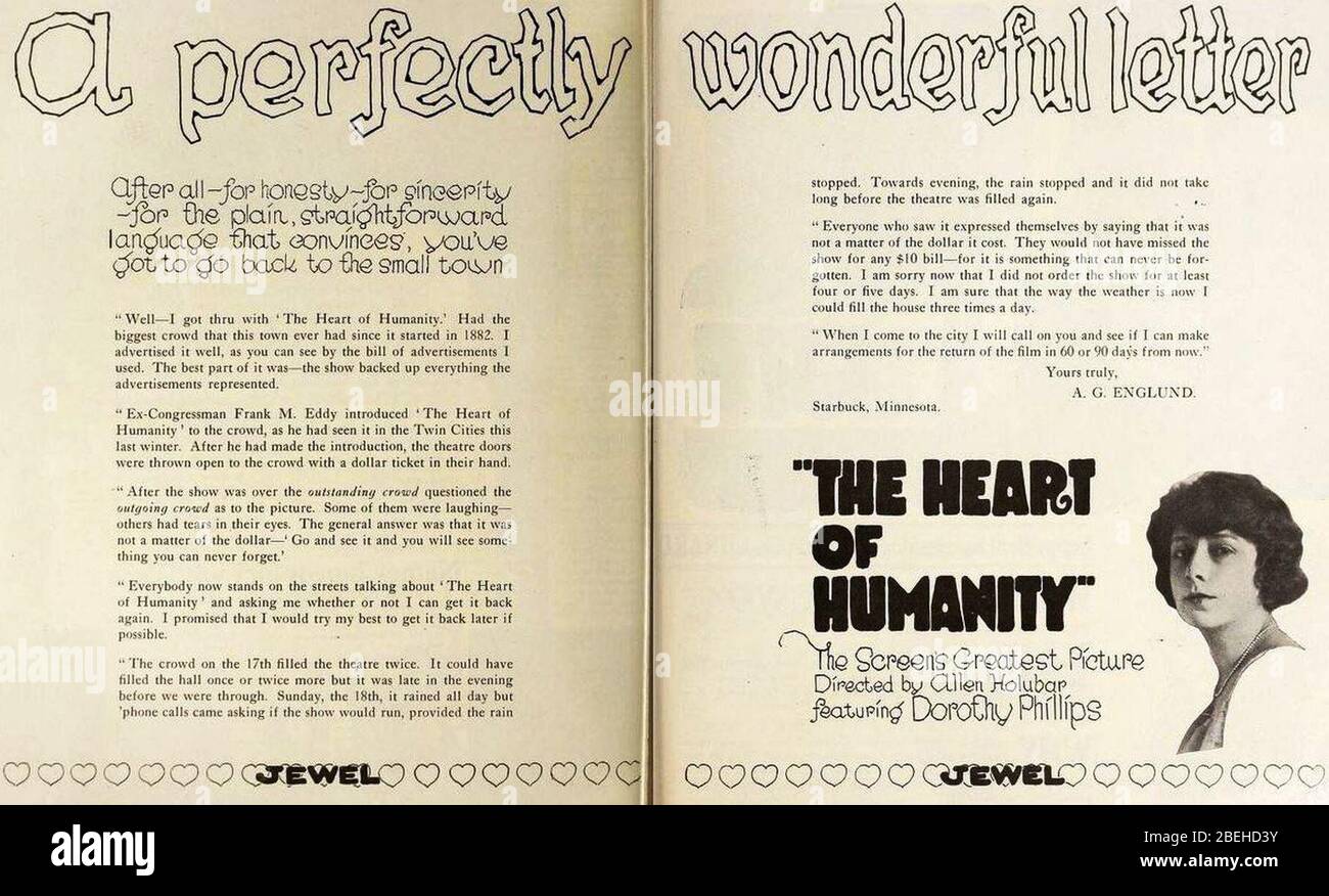 The Heart of Humanity (1918) - Ad Stock Photo - Alamy