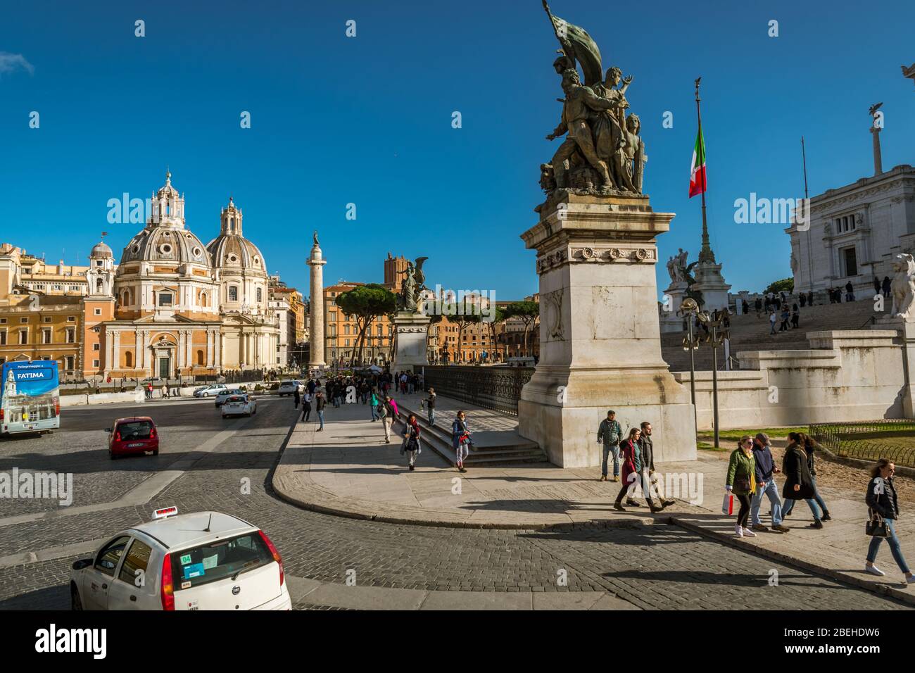 Rome street view before COVID-19 pandemic Stock Photo - Alamy