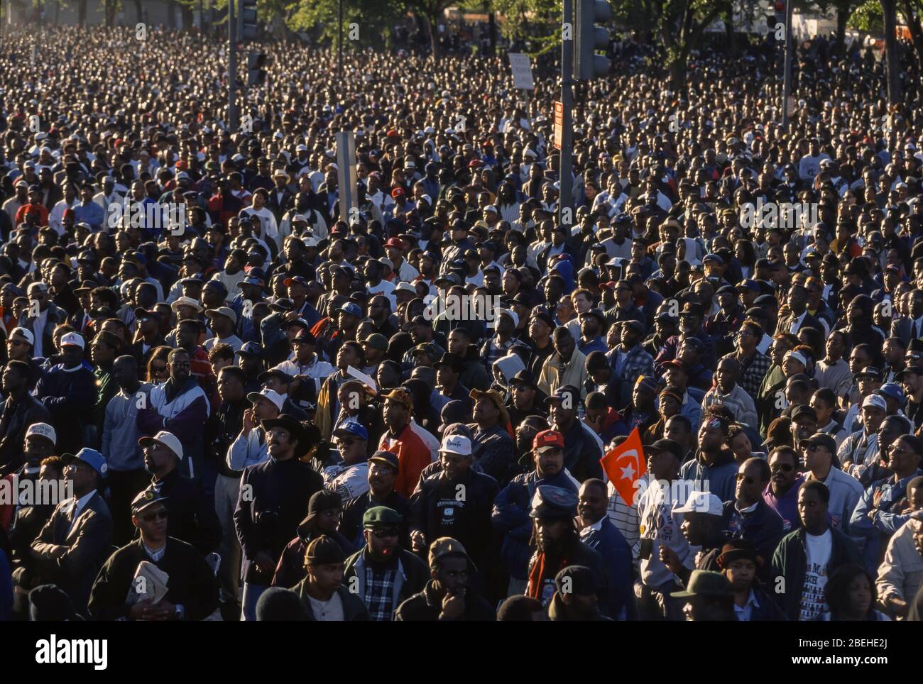 WASHINGTON, DC, USA, OCTOBER 16, 1995: The Million Man March, African ...