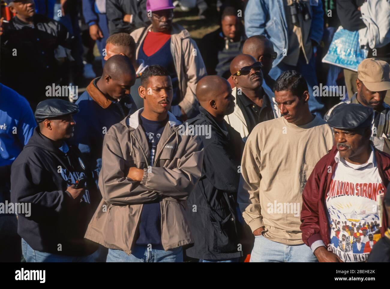WASHINGTON, DC, USA, OCTOBER 16, 1995: The Million Man March, African ...