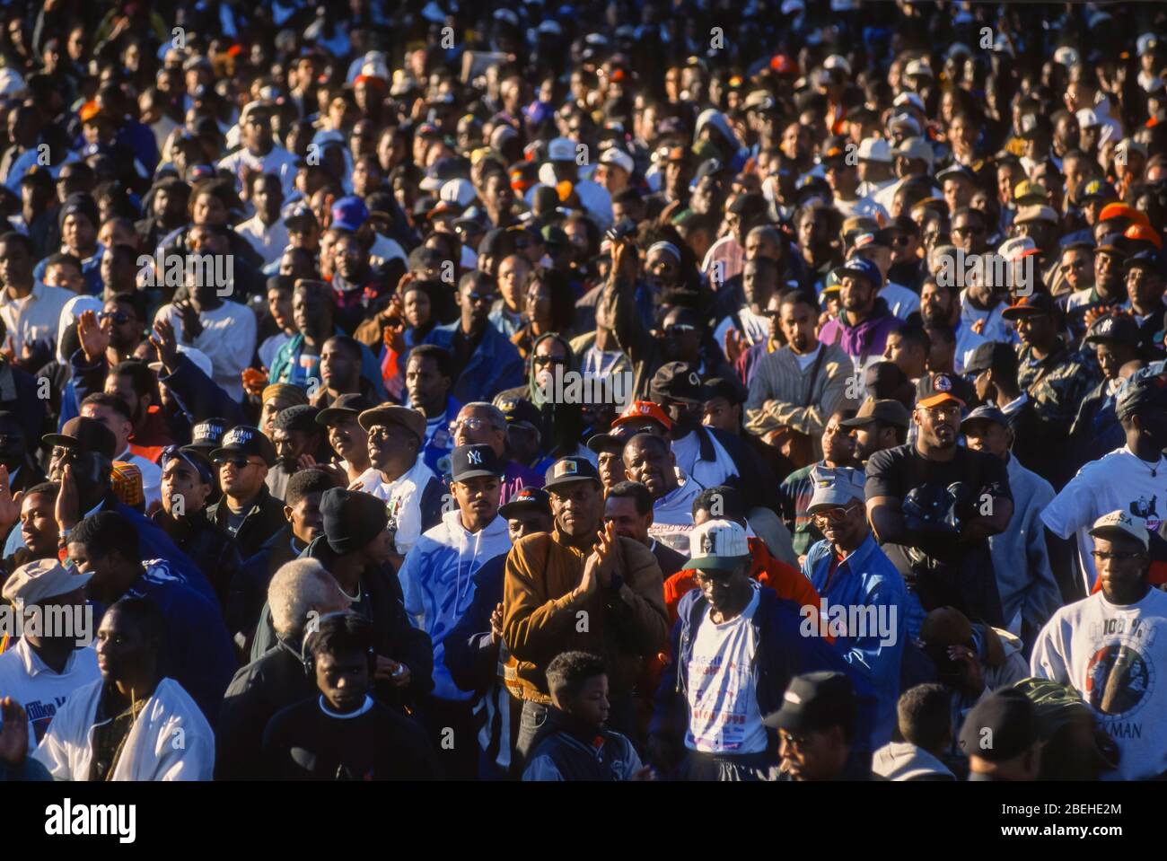 WASHINGTON, DC, USA, OCTOBER 16, 1995: The Million Man March, African ...