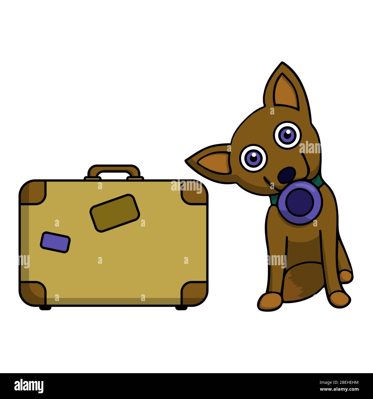 Dog pet sitting travel Stock Vector Images - Alamy