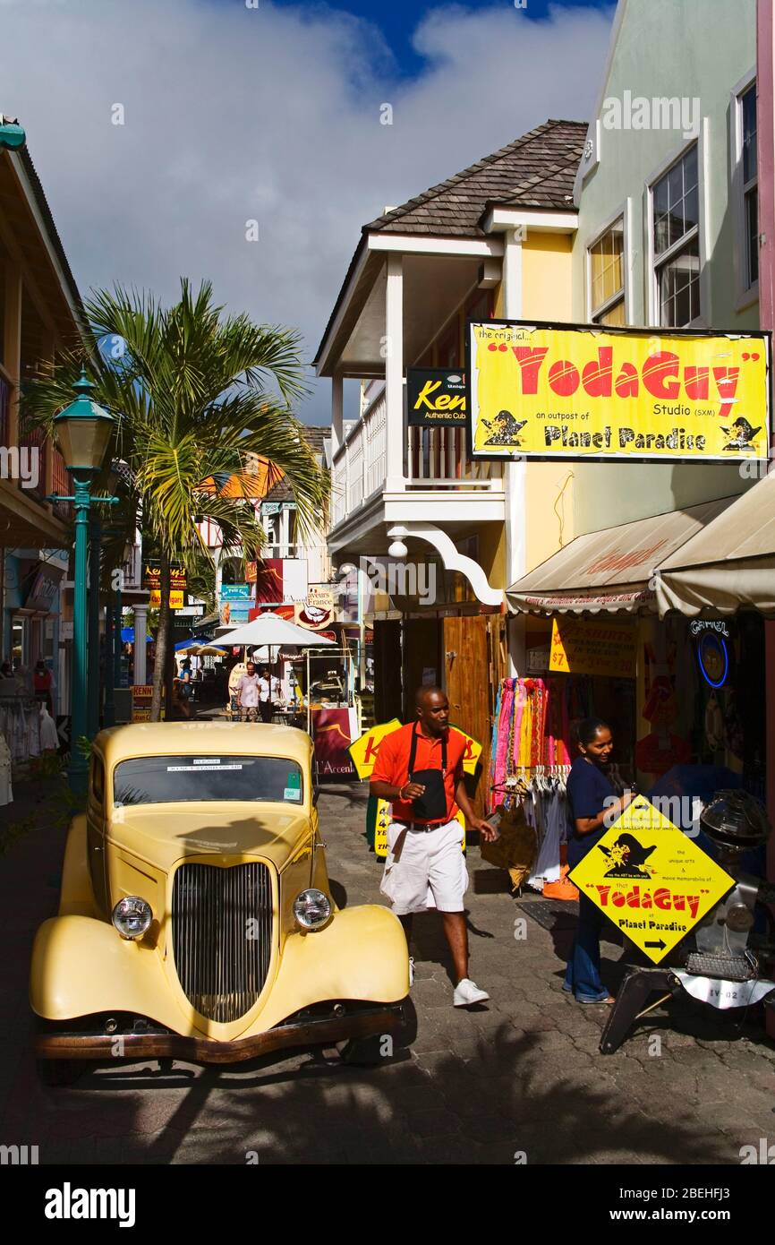 Old Street, City of Philipsburg, St. Maarten, Netherlands Antilles ...