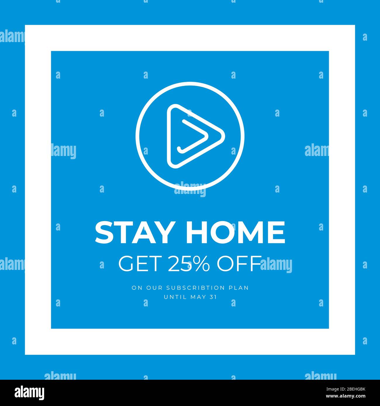 Streaming service offer during pandemic. AD banner Stock Vector Image ...