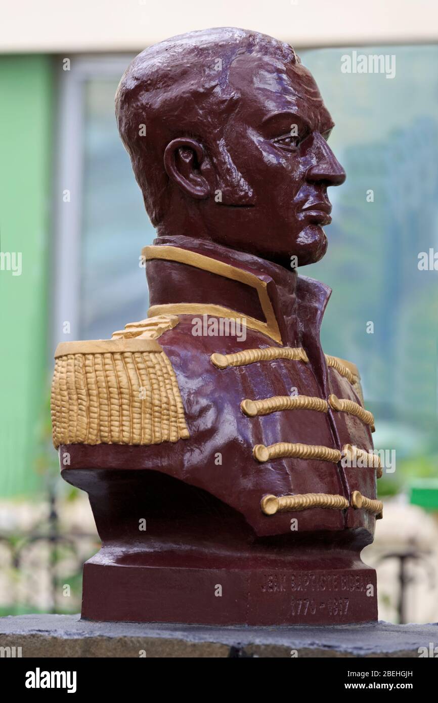 Bust of Simon Bolivar,Castries,St. Lucia,Caribbean Stock Photo - Alamy