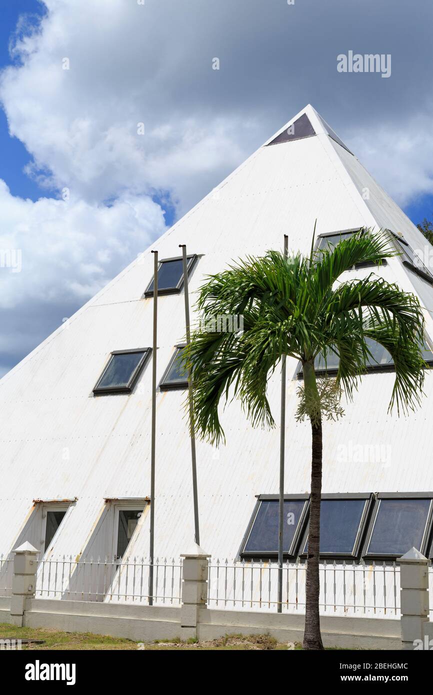 Pyramid building in Castries,St. Lucia,Caribbean Stock Photo - Alamy