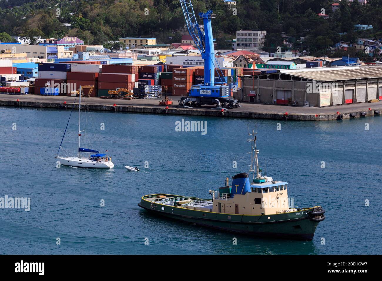 Docks in Castries Harbor,St. Lucia,Caribbean Stock Photo - Alamy