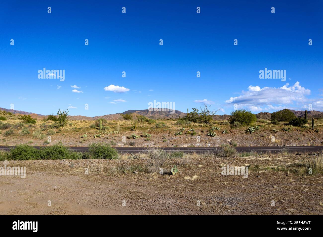 Phoenix highway with desert views Stock Photo - Alamy