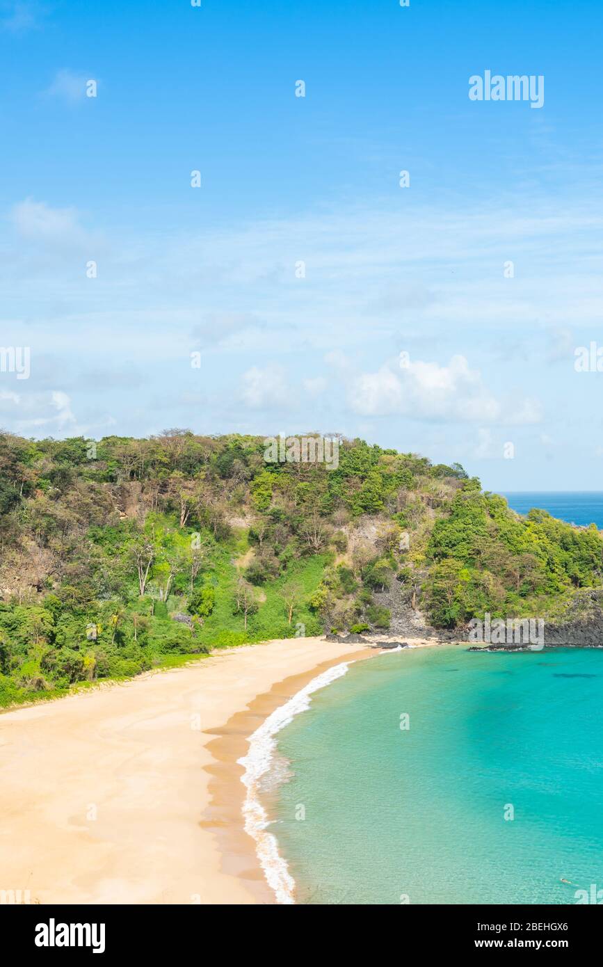 The Beautiful Sancho Beach, with turquoise clear water, at Fernando de ...