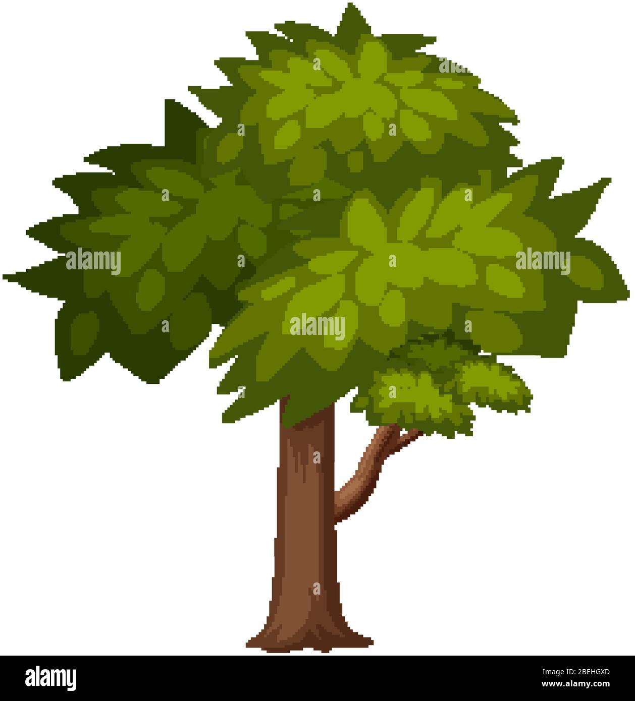 One big tree on white background illustration Stock Vector Image & Art ...