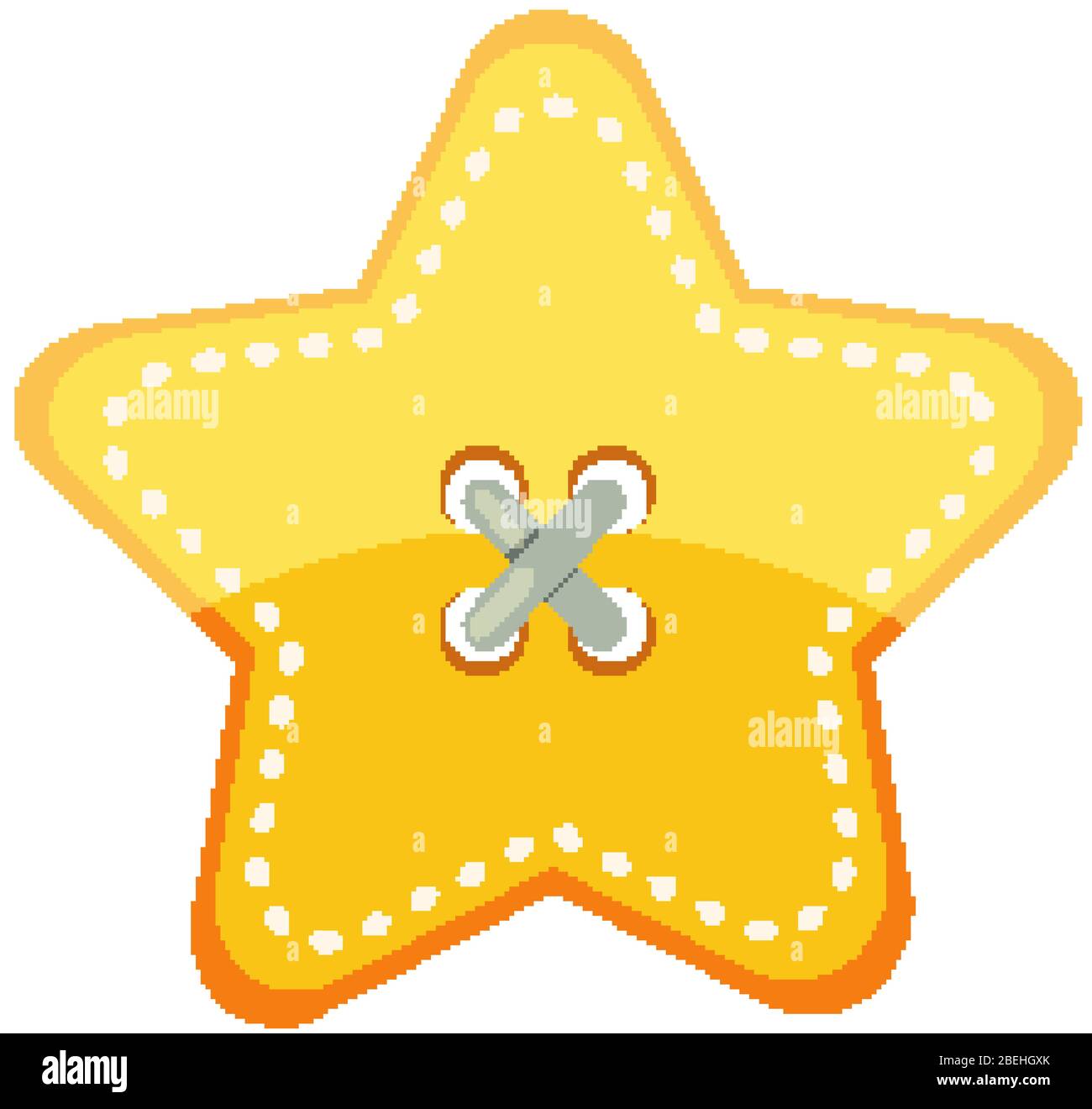 Yellow star button on white background illustration Stock Vector Image ...