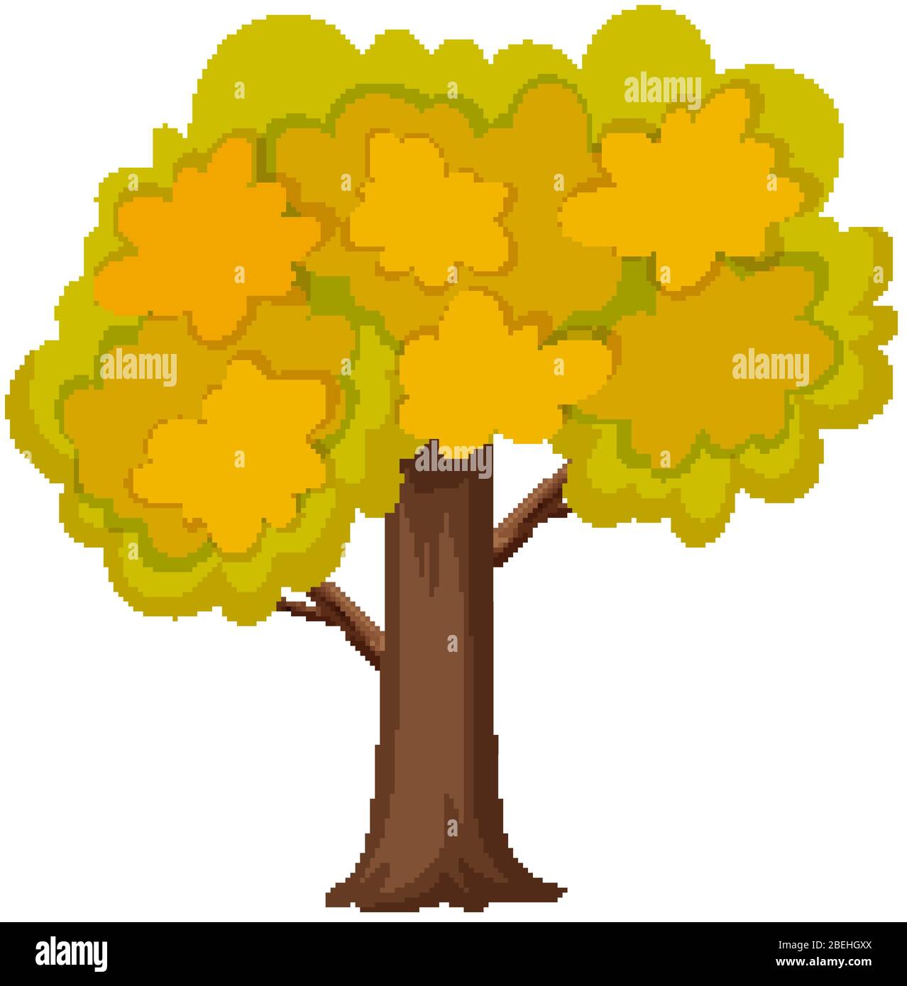 One big tree on white background illustration Stock Vector Image & Art ...
