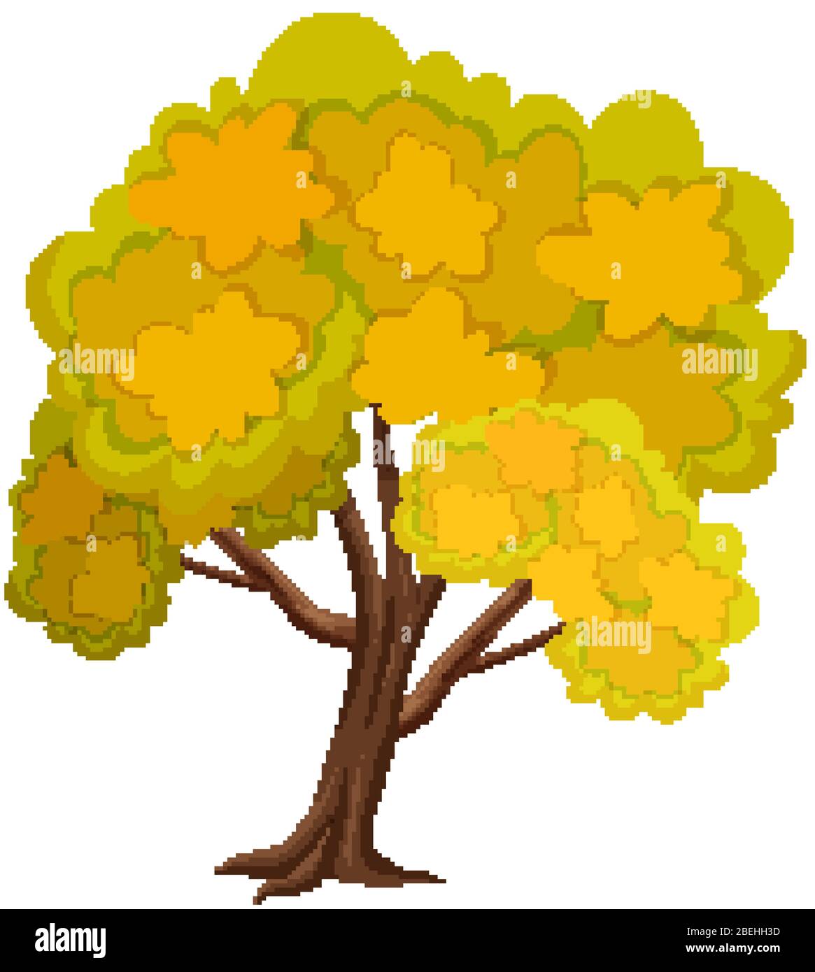 One big tree on white background illustration Stock Vector Image & Art ...