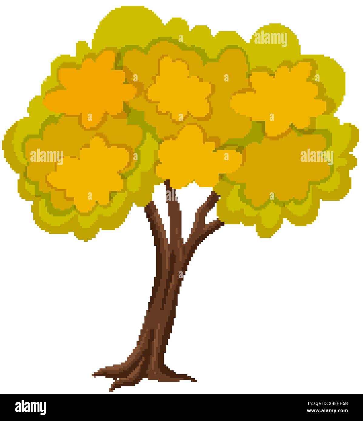 One big tree on white background illustration Stock Vector Image & Art ...