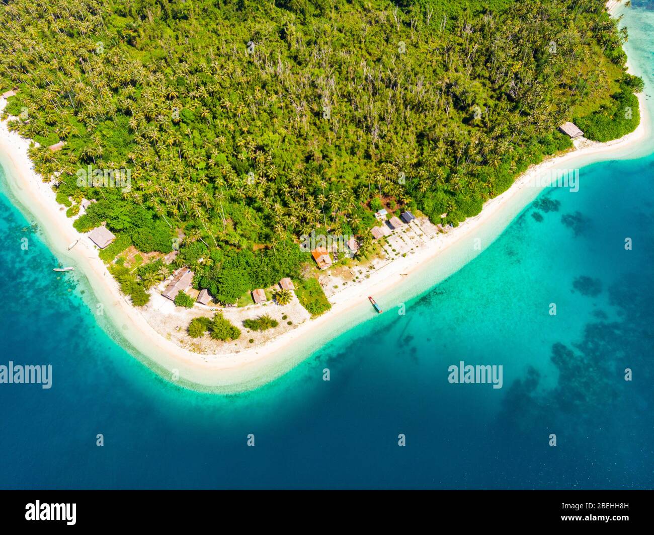 Aerial view Banyak Islands Sumatra tropical archipelago Indonesia ...