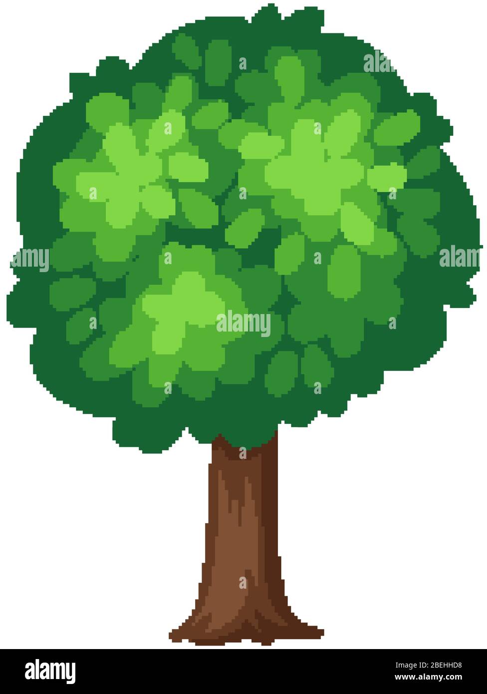 One big tree on white background illustration Stock Vector Image & Art ...