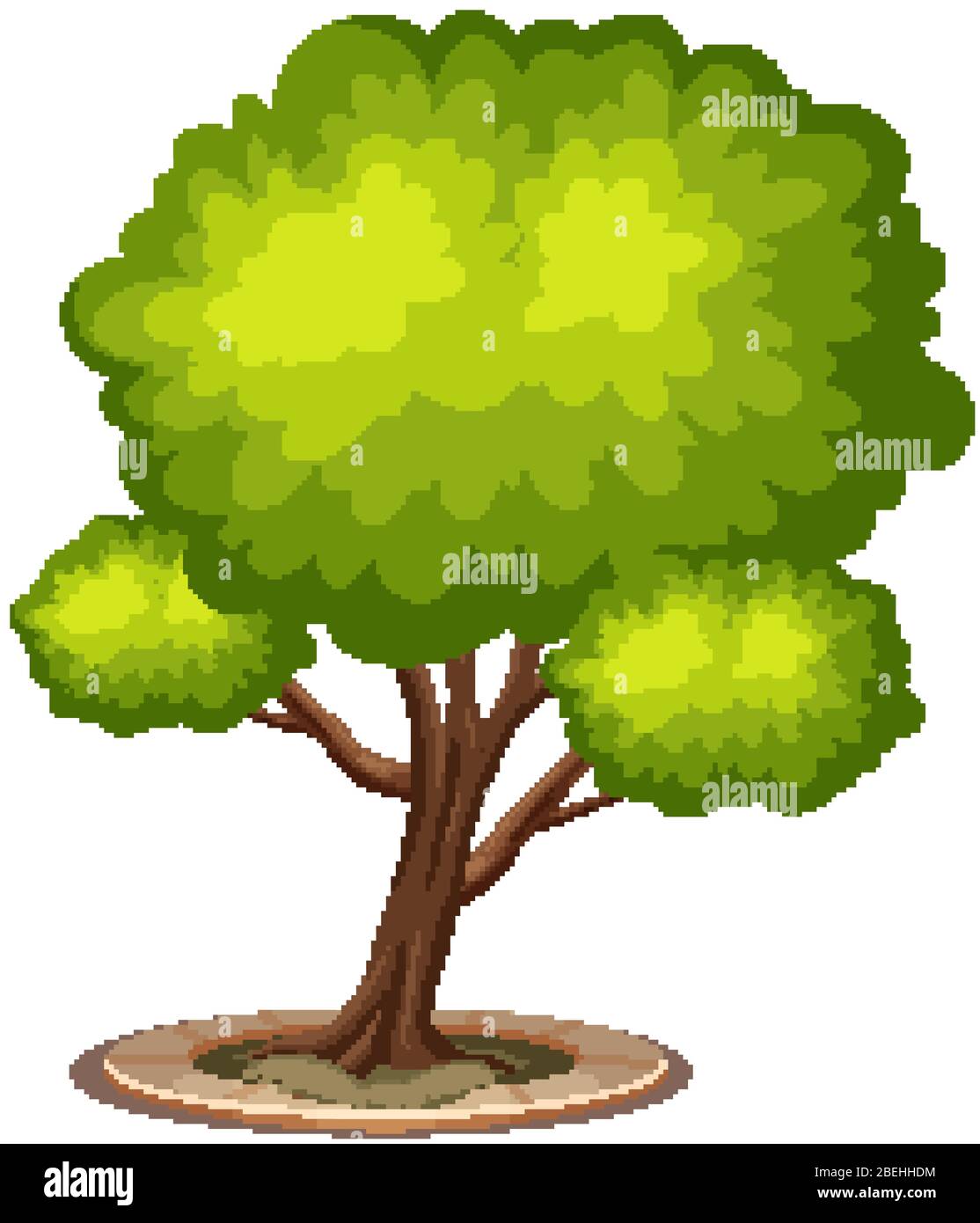 One big tree on white background illustration Stock Vector Image & Art ...
