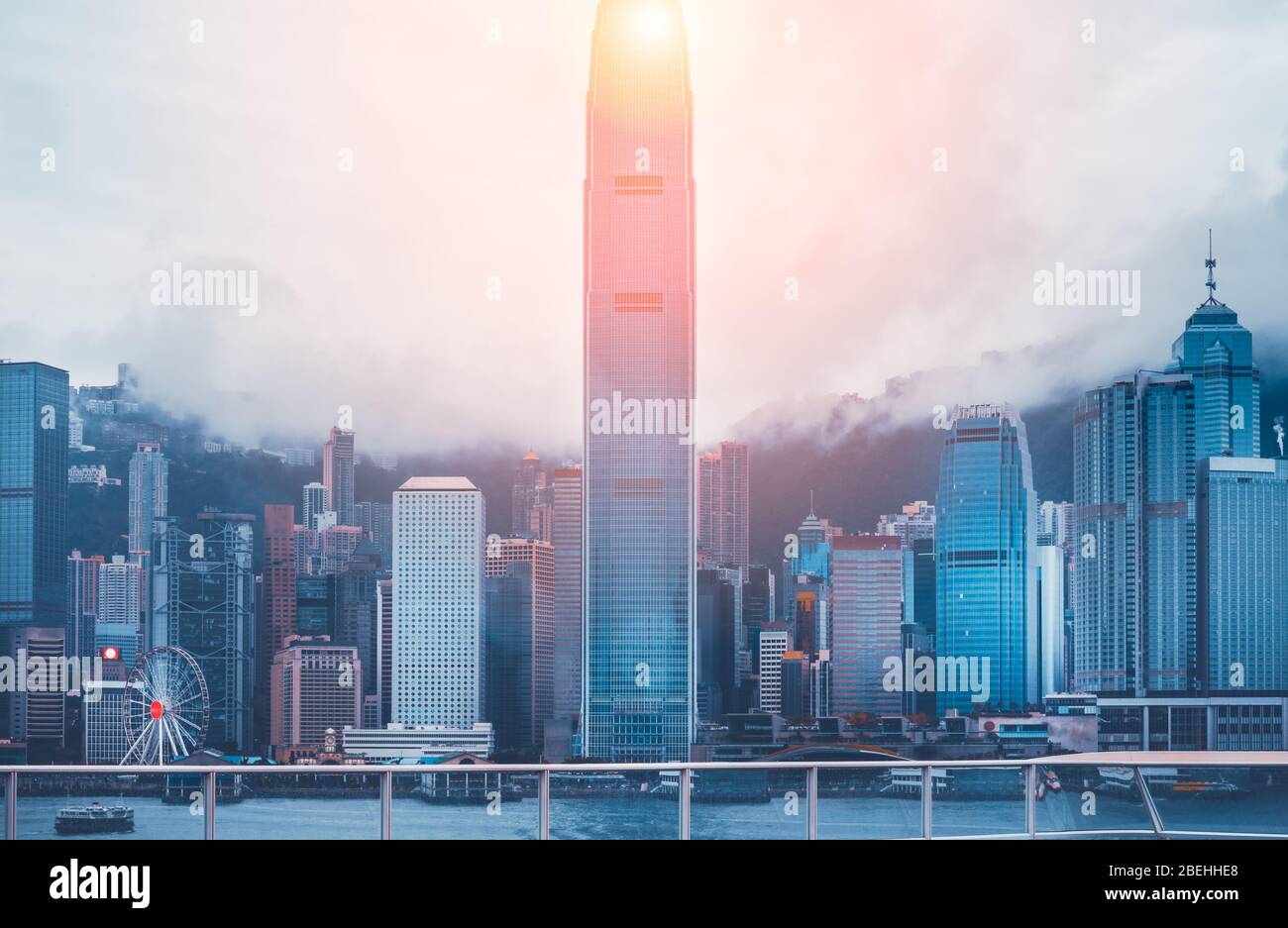 Hong Kong Victoria Harbour view; Hong Kong Cityscape Stock Photo - Alamy
