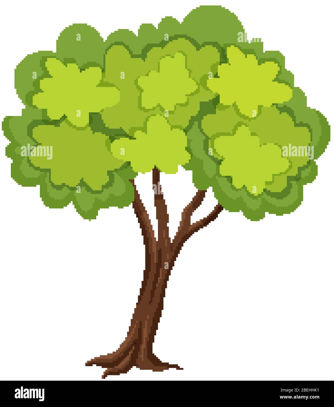 One big tree on white background illustration Stock Vector Image & Art ...