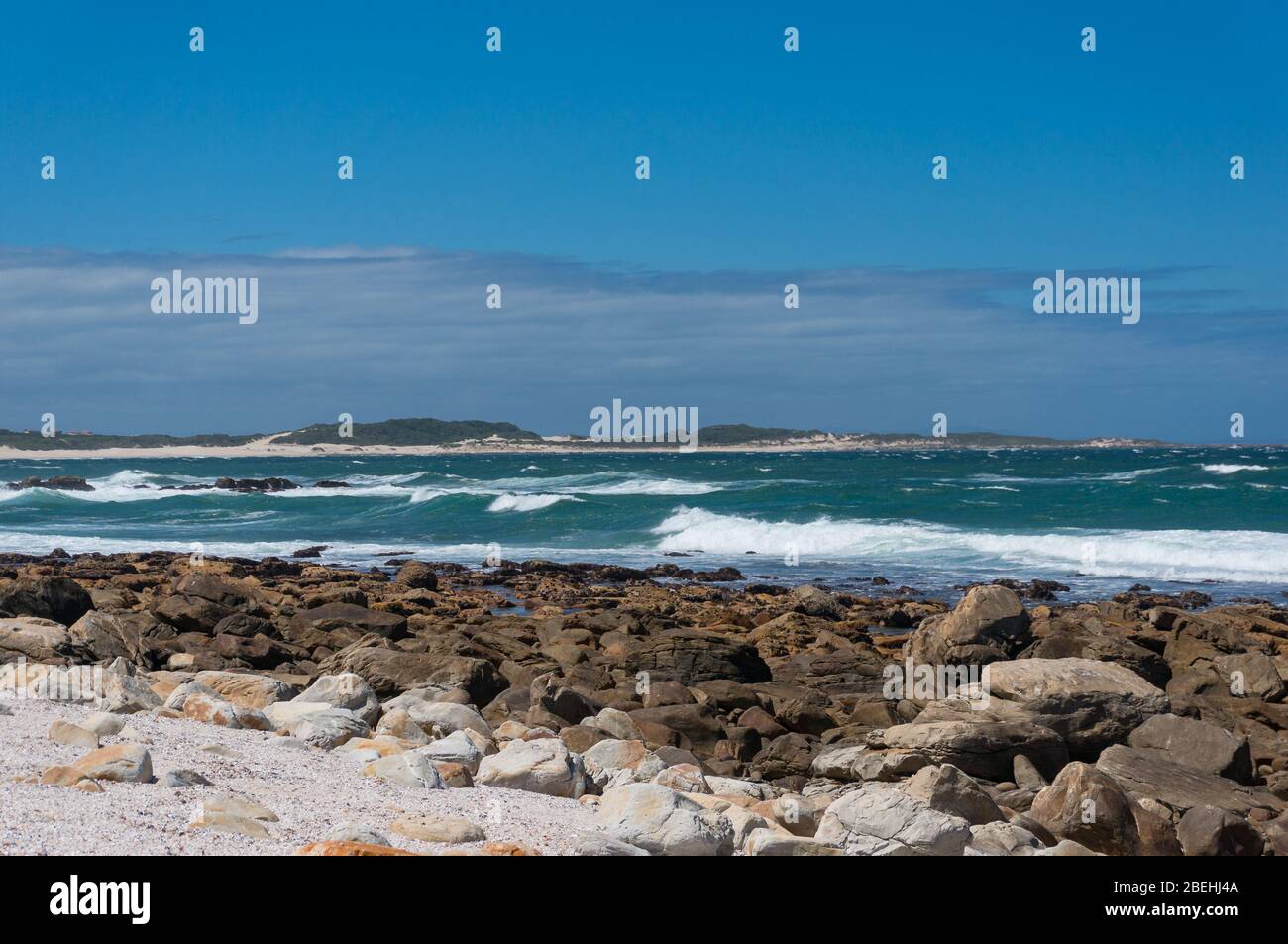 Ocean landscape with mild waves and clear sky. Summer landscape Stock ...