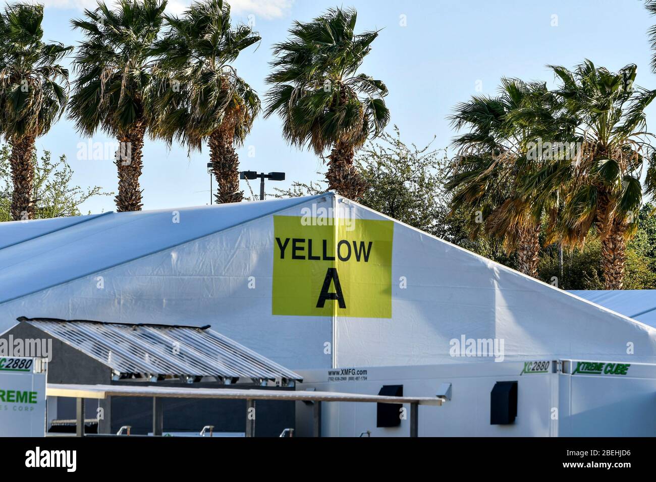 Las Vegas NV, USA. 13th Apr, 2020. Temporary Hospital containment ...