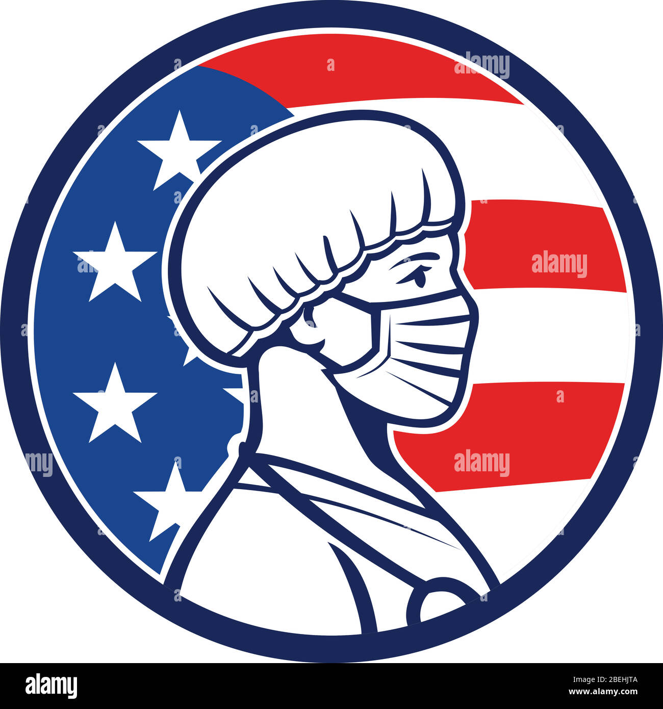 Bouffant cap Stock Vector Images - Alamy