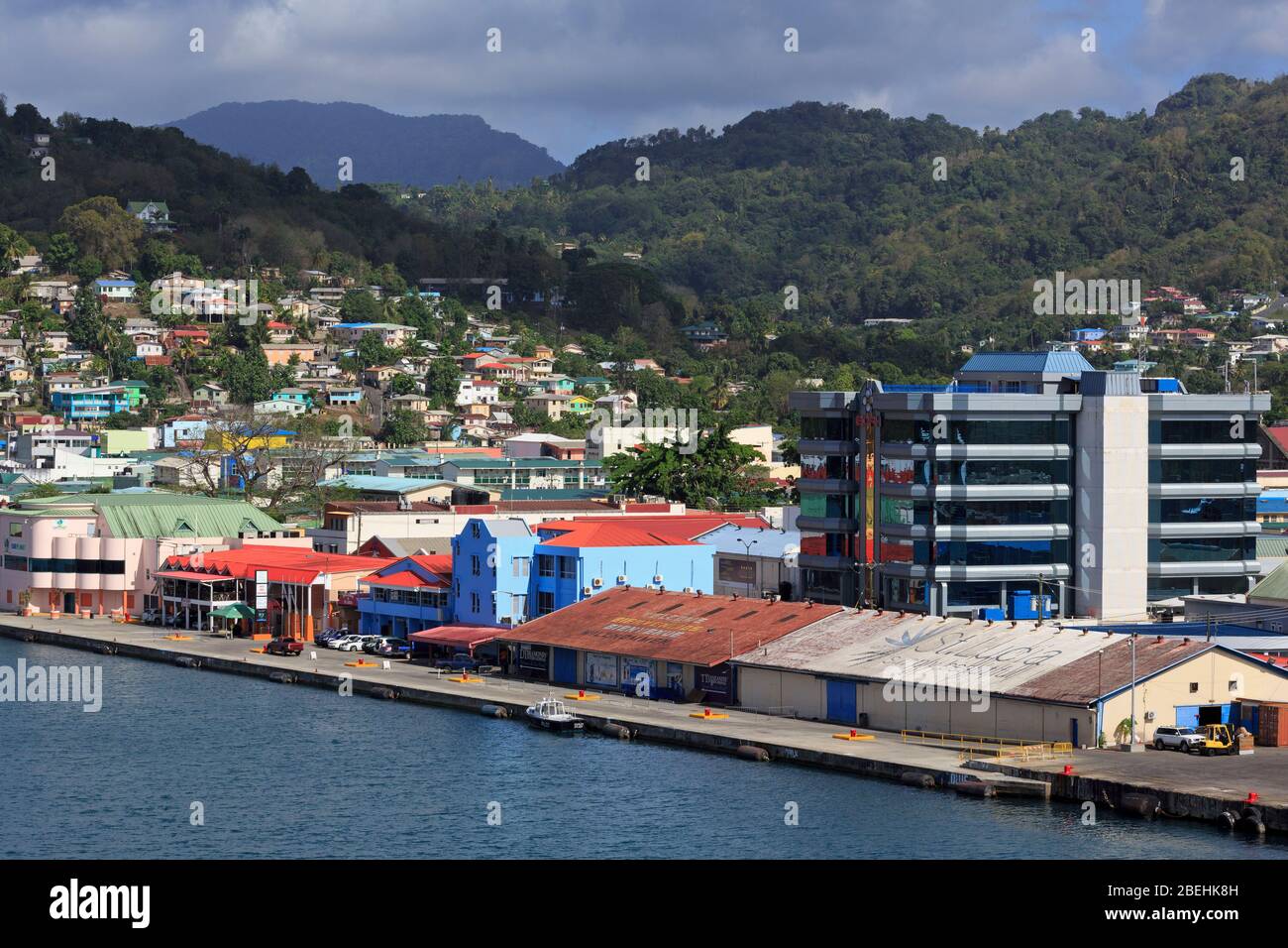 Docks in Castries Harbor,St. Lucia,Caribbean Stock Photo - Alamy