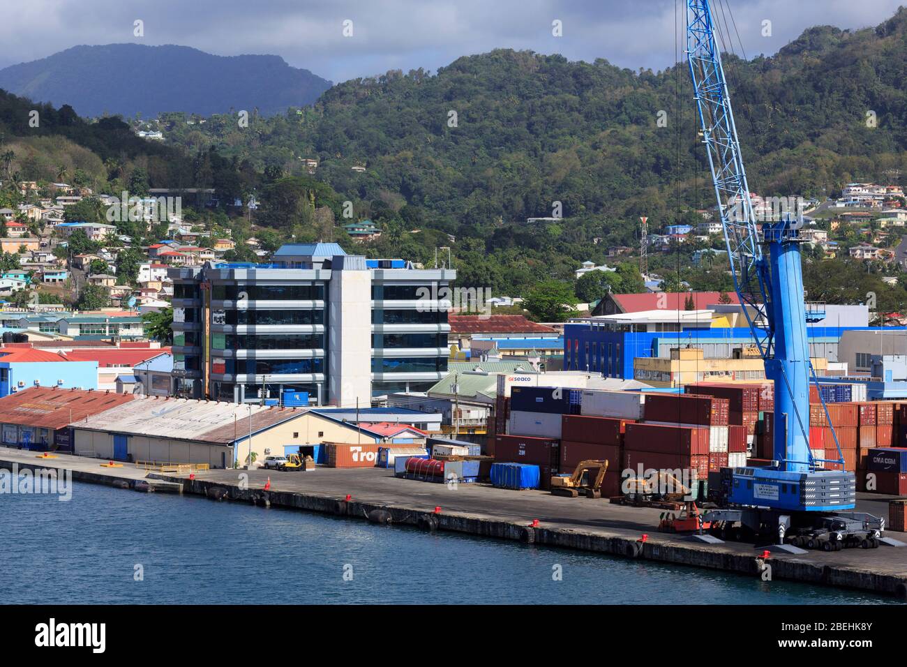 Docks in Castries Harbor,St. Lucia,Caribbean Stock Photo - Alamy