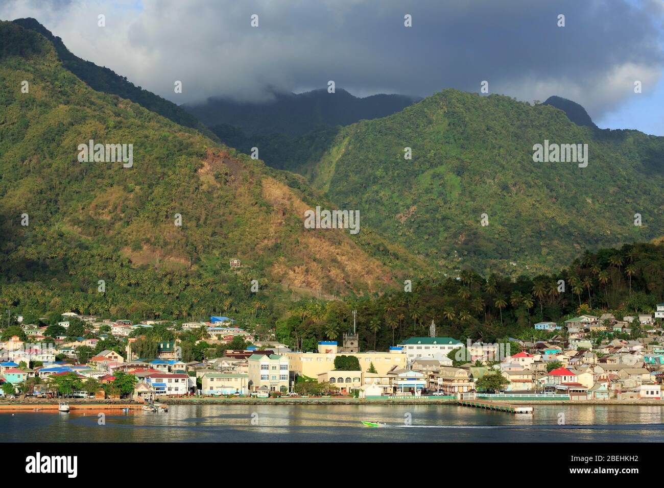 Town of Soufriere,St. Lucia,Caribbean Stock Photo - Alamy