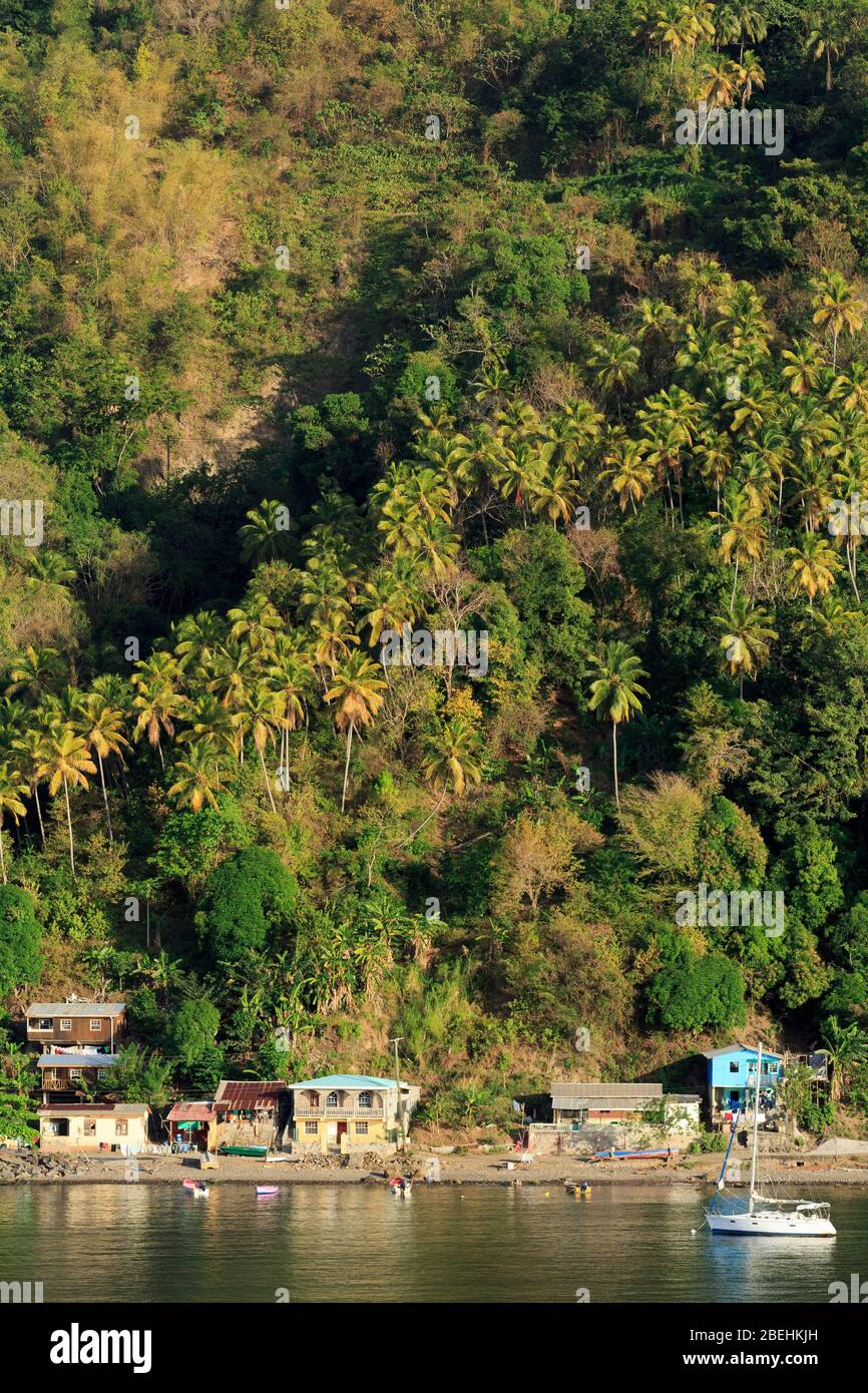 Town of Soufriere,St. Lucia,Caribbean Stock Photo - Alamy