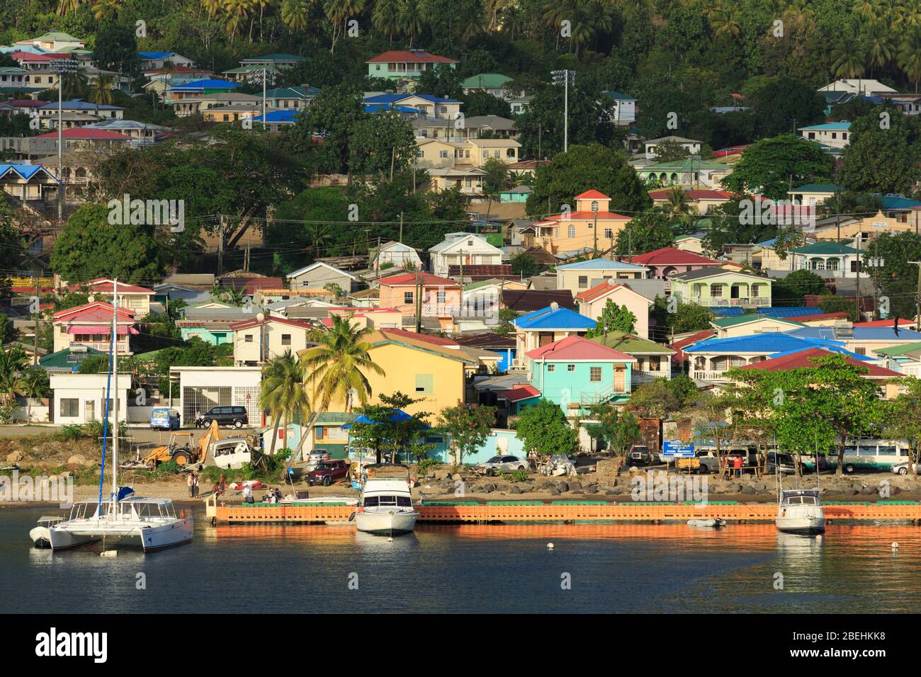 Town of Soufriere,St. Lucia,Caribbean Stock Photo - Alamy