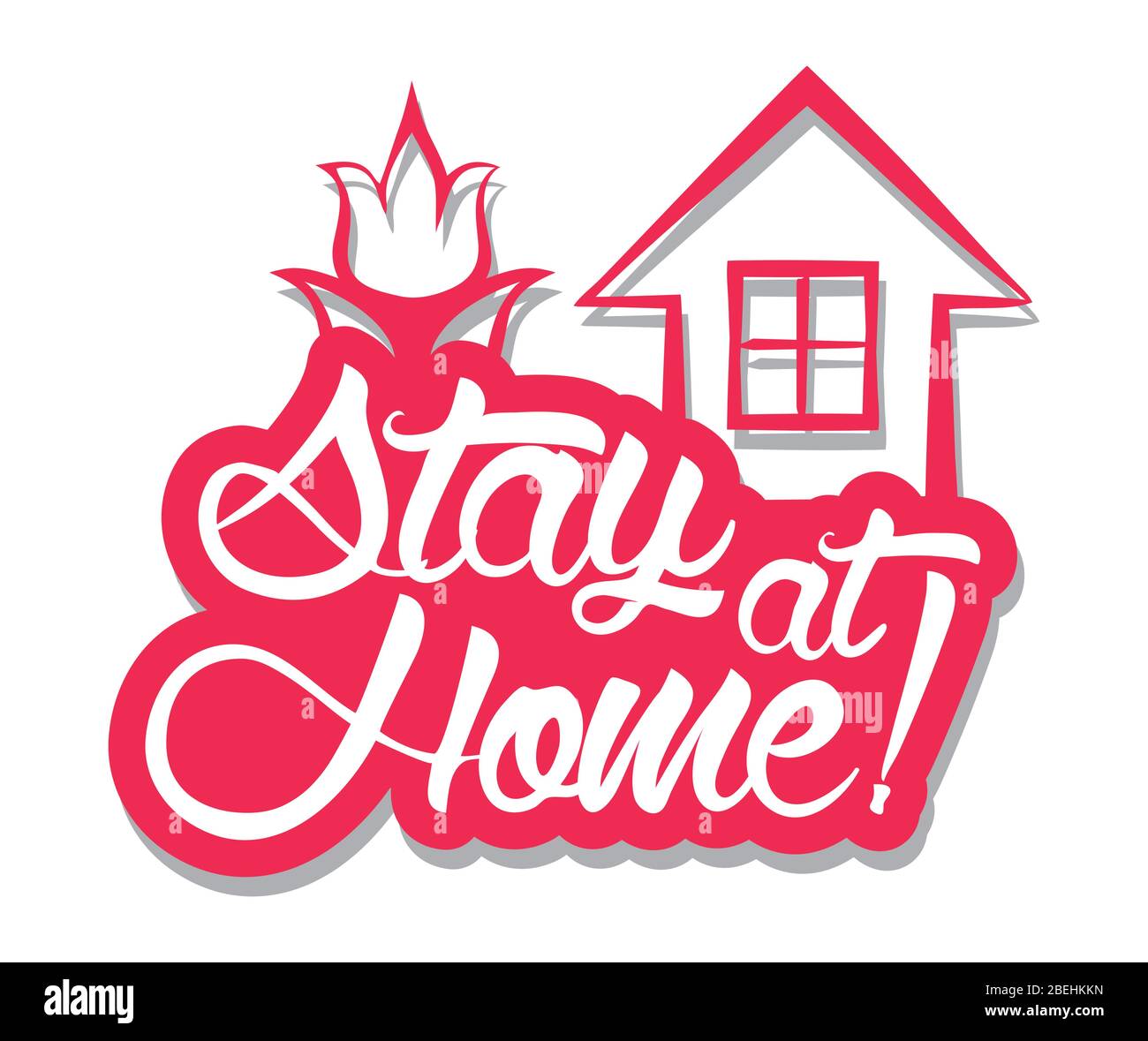 stay at home poster campaign with house Stock Vector Image & Art - Alamy