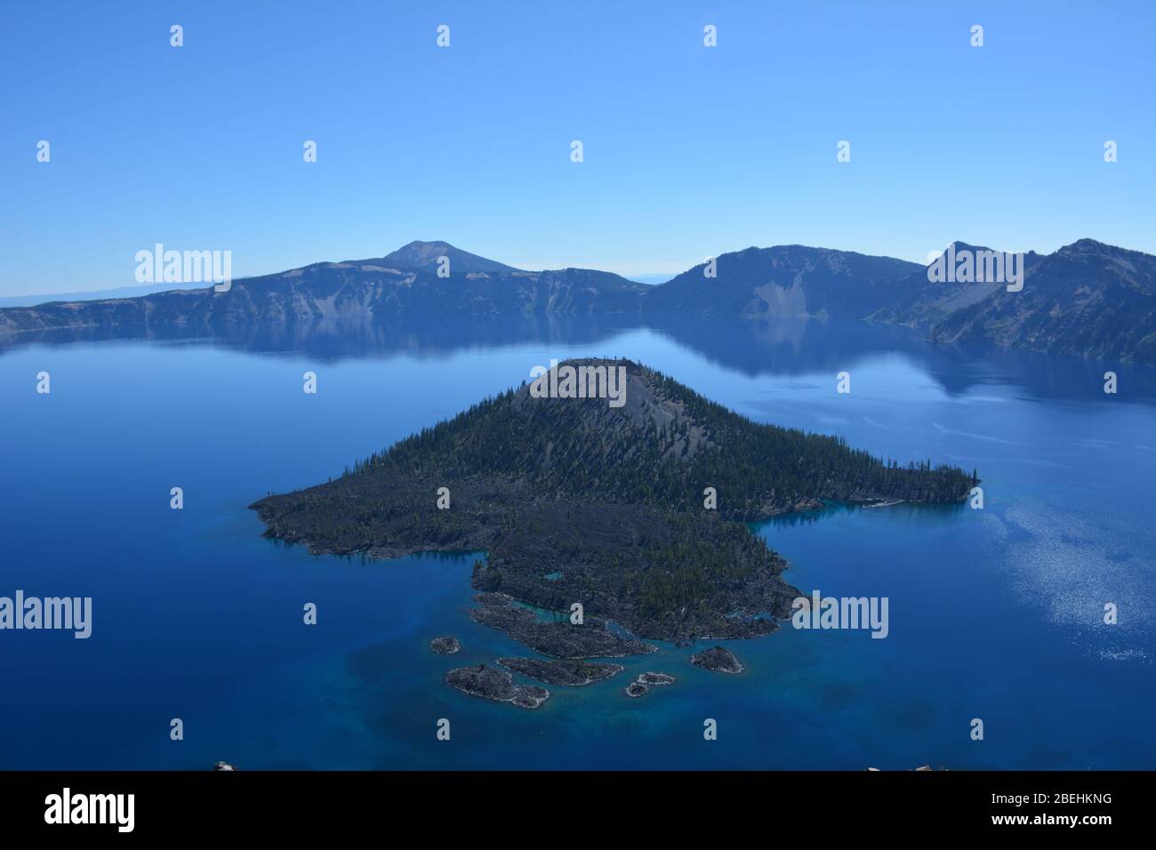 Wizard Island is a 763-foot cinder cone created when Crater Lake first ...