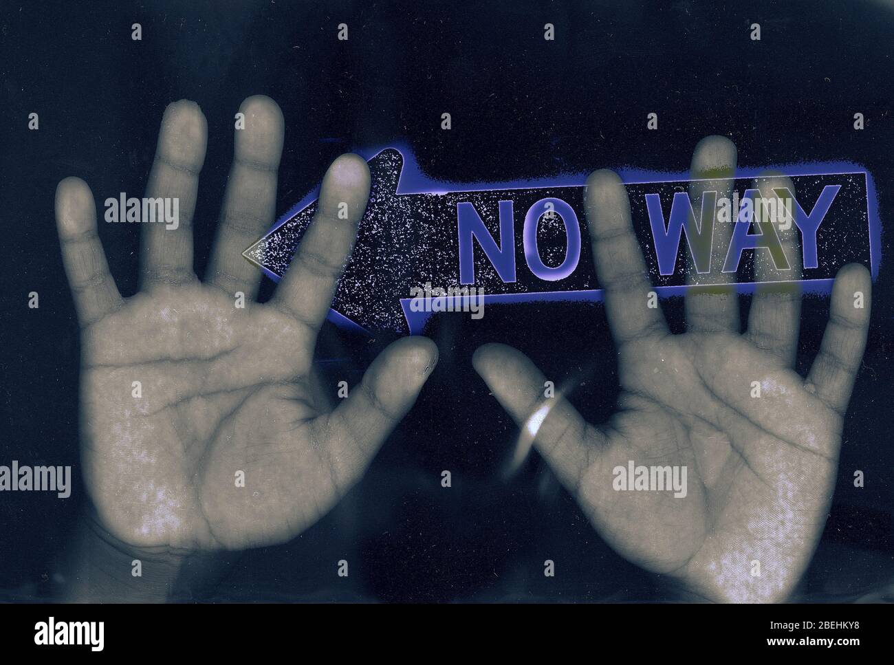 Two hands. No Way Stock Photo - Alamy