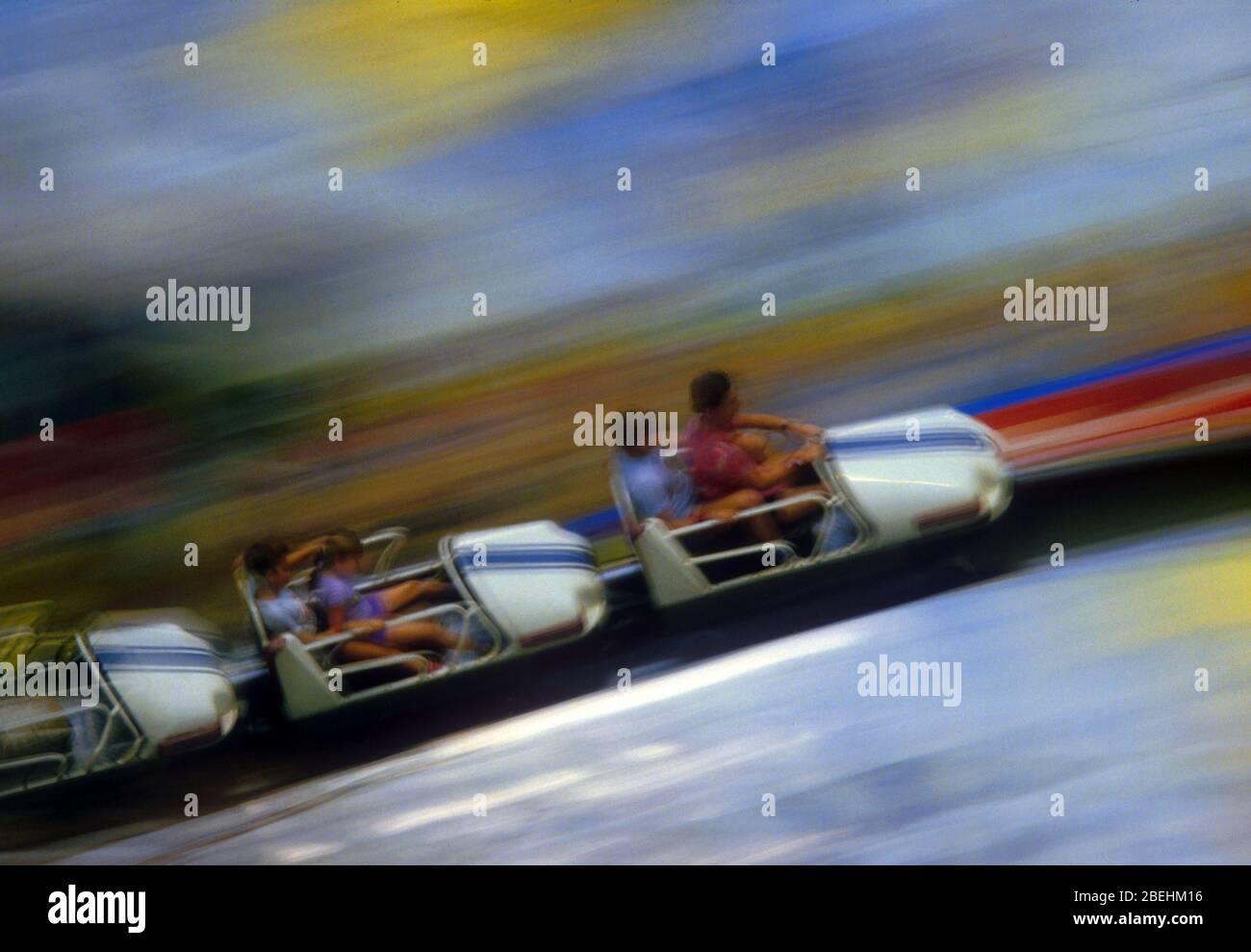 Speeding fair ride, Ohio State Fair Stock Photo - Alamy