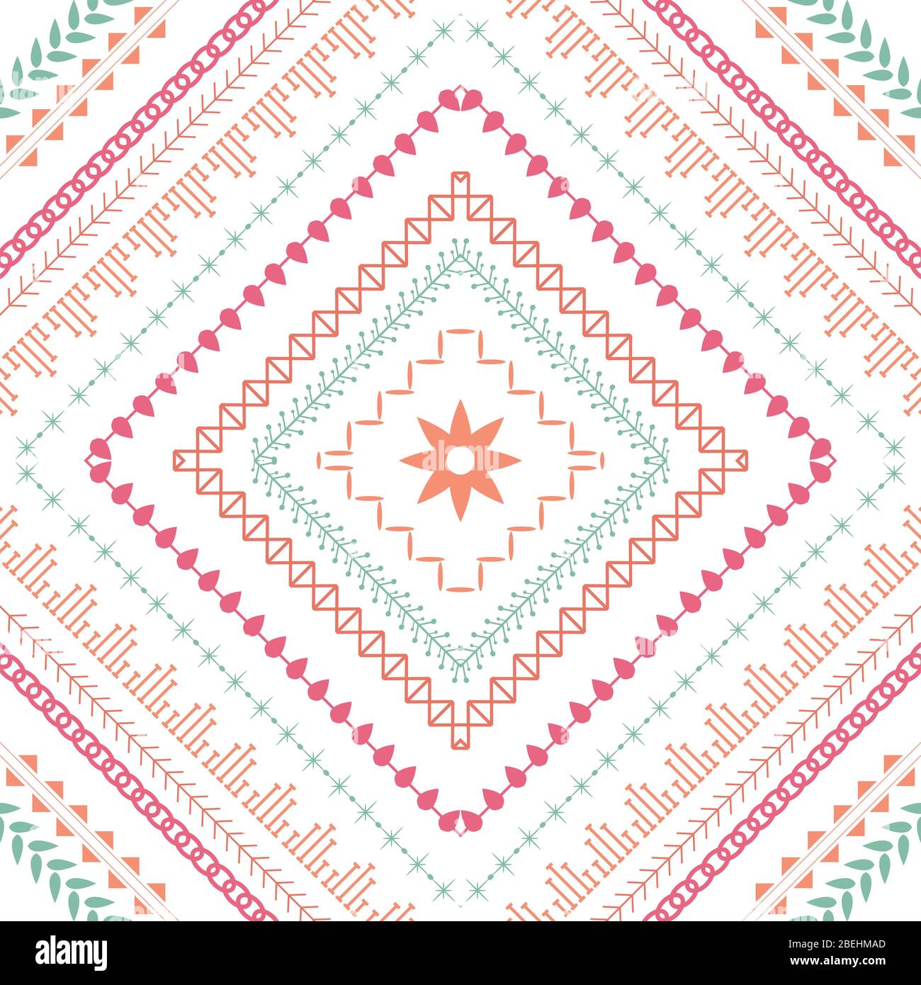 Design beautiful embroidery pattern on fabric cotton Stock Vector Image ...