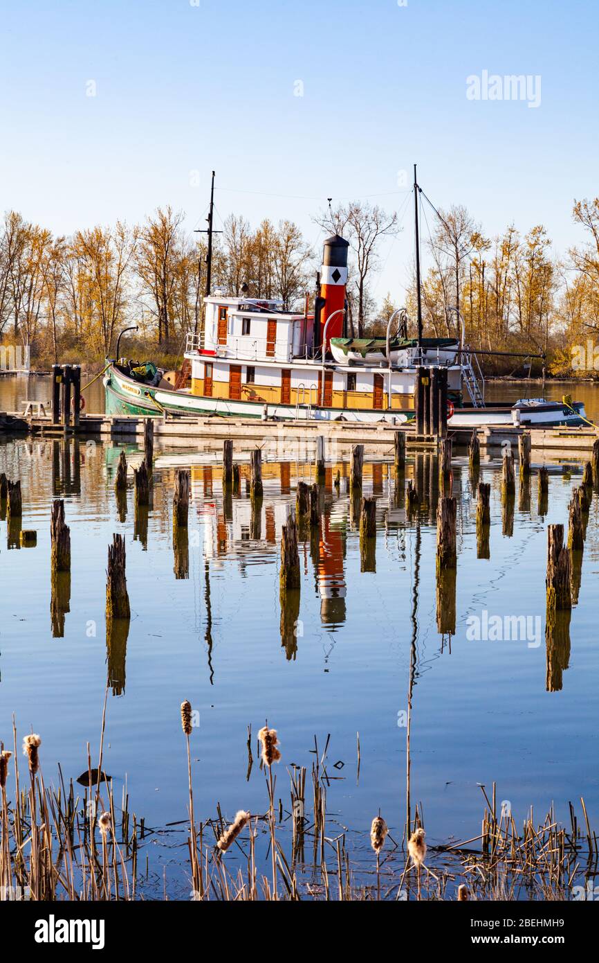 The SS Master steam powered tugboat docked near Steveston British ...