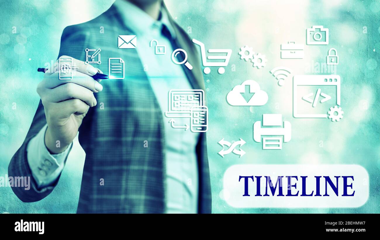 Word writing text Timeline. Business photo showcasing graphical ...