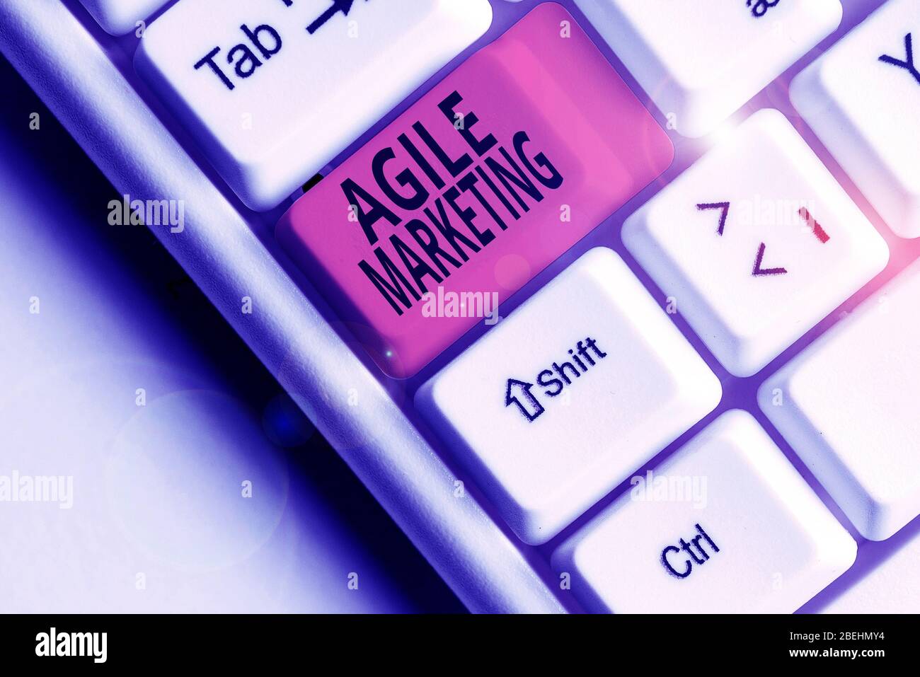 Writing note showing Agile Marketing. Business concept for focusing ...