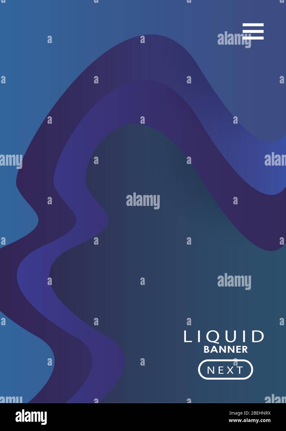 lettering in liquid banner color blue background Stock Vector Image ...