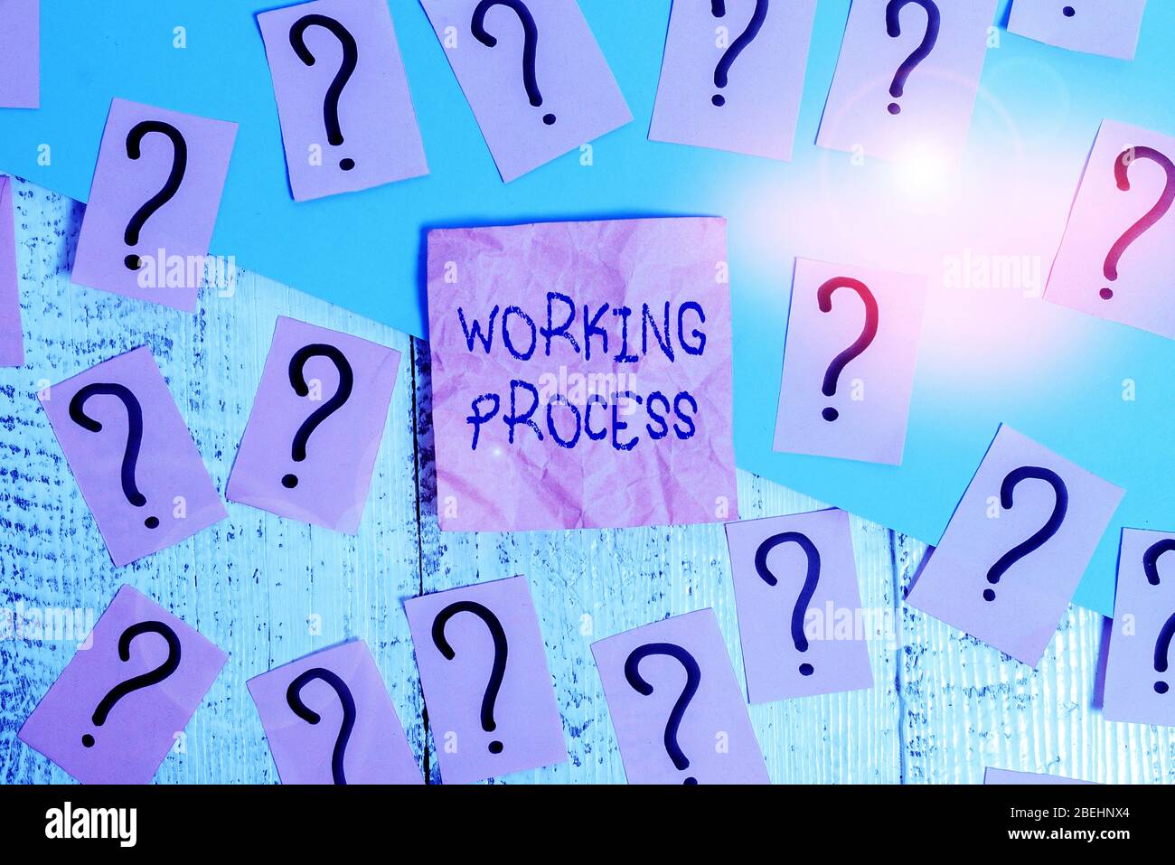 Handwriting text Working Process. Conceptual photo company partially ...