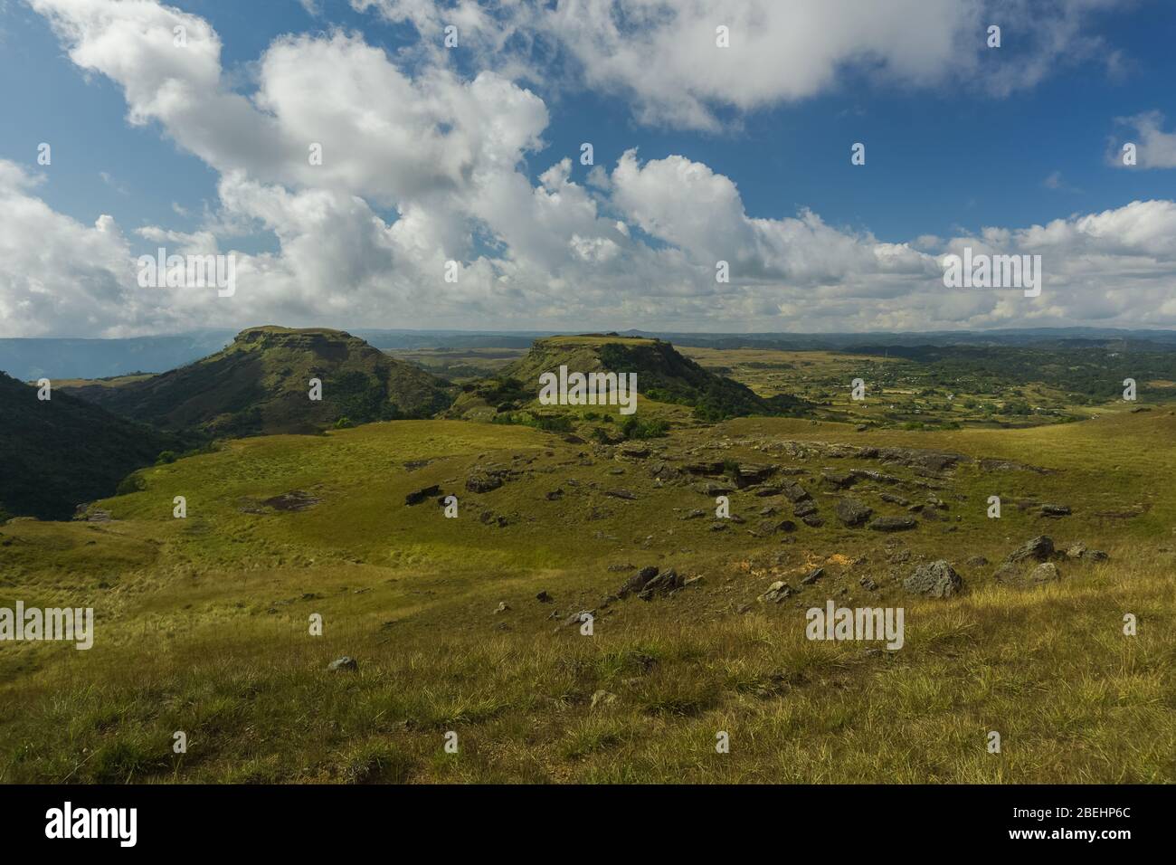 amazing landscape in the countryside with a stream flowing by and a ...