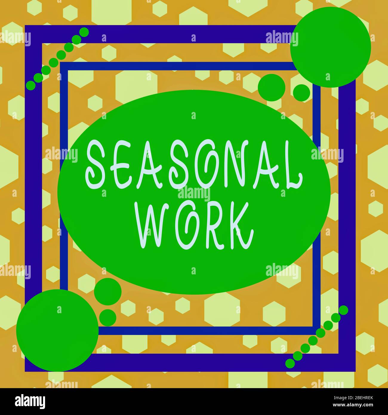 Handwriting text writing Seasonal Work. Conceptual photo Temporary ...